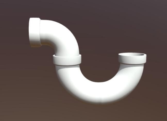What is the P-trap of a toilet and where is it located?